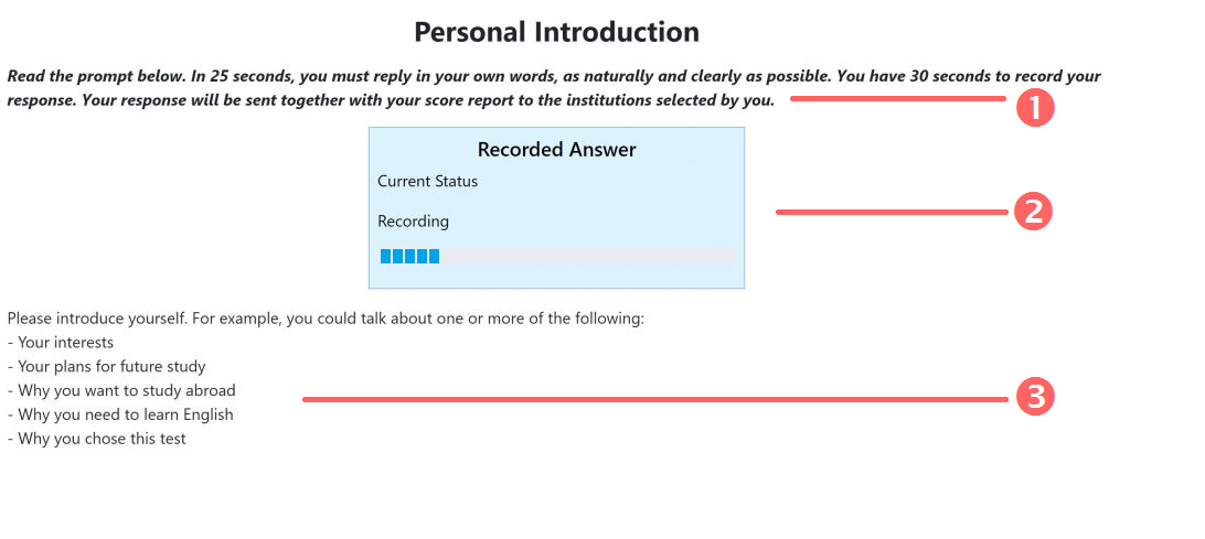 ต้องแนะนำตัวเองก่อนทำข้อสอบ (Personal Introduction) - myPTEjourney